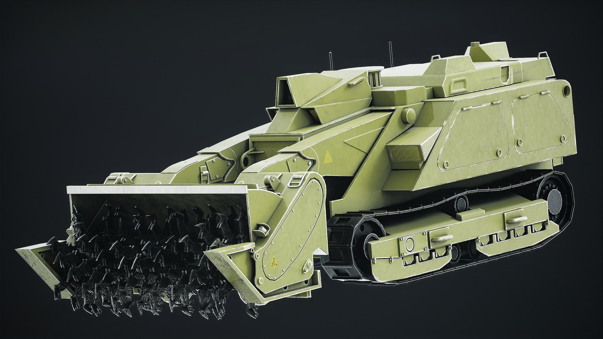 Uran-6 Multifunctional Robotic Demining System - Milling Mine Flail 3D ...