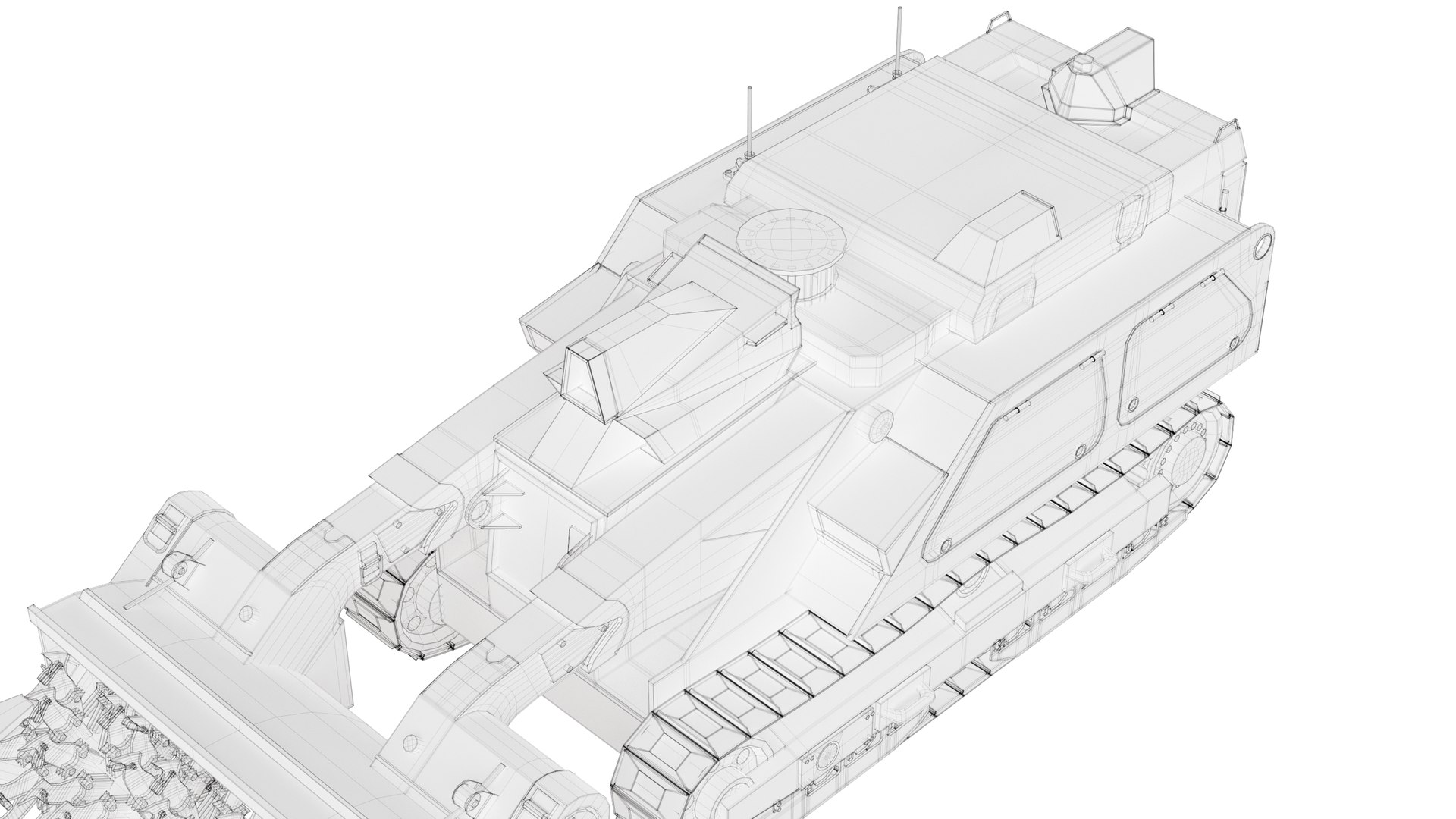 Uran-6 Multifunctional Robotic Demining System - Milling Mine Flail 3D ...