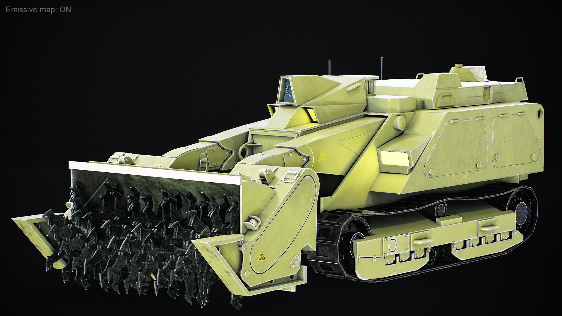 Uran-6 Multifunctional Robotic Demining System - Milling Mine Flail 3D ...