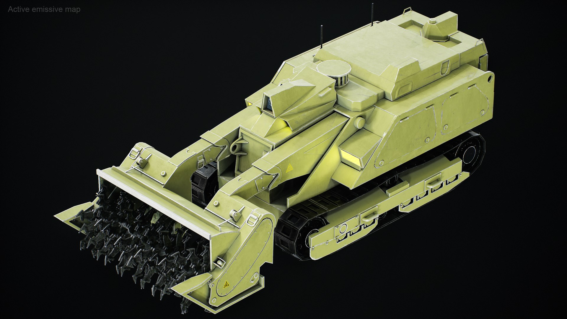 Uran-6 Multifunctional Robotic Demining System - Milling Mine Flail 3D ...