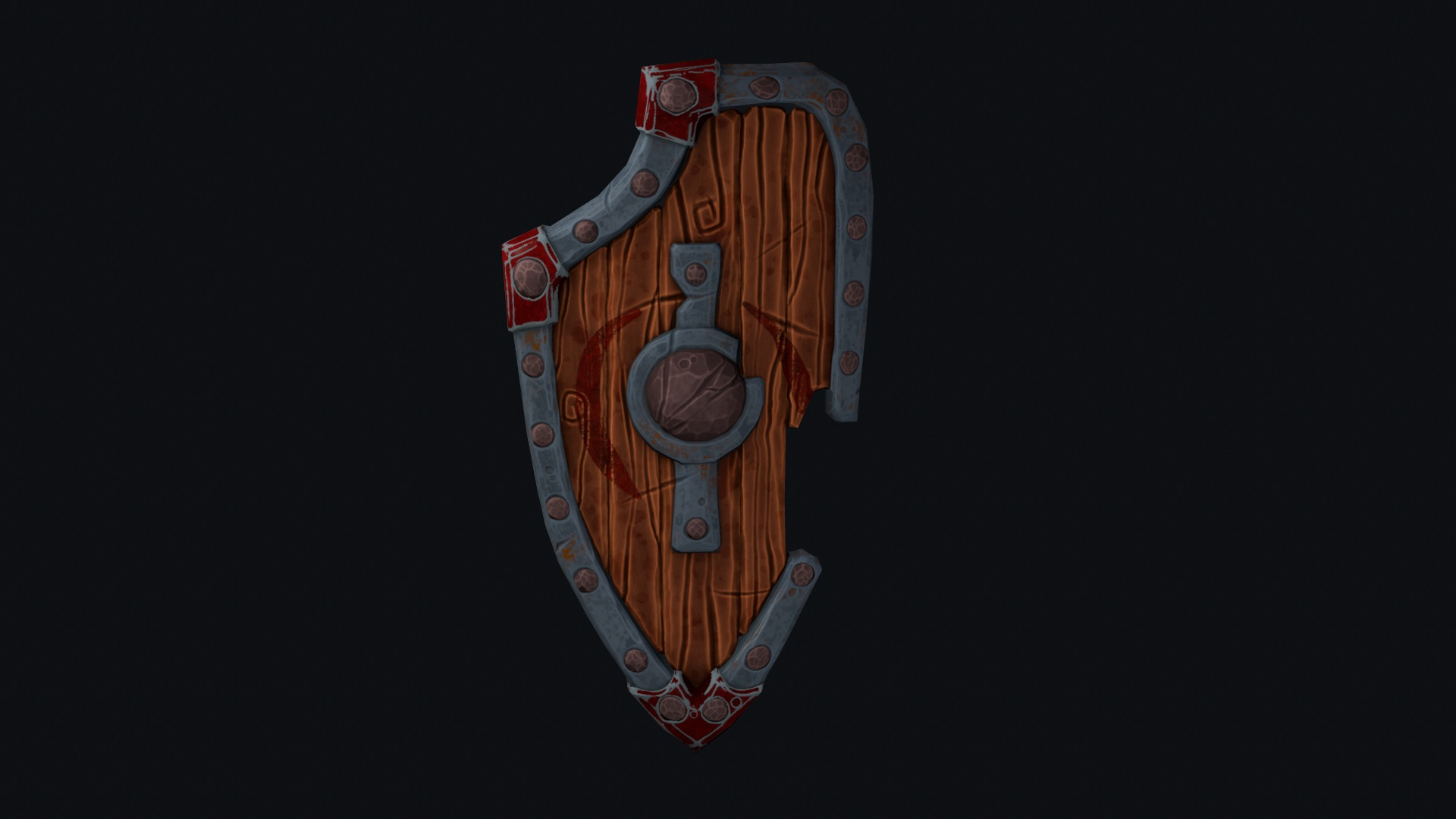 3D DAMAGED SHIELD Model - TurboSquid 1732123