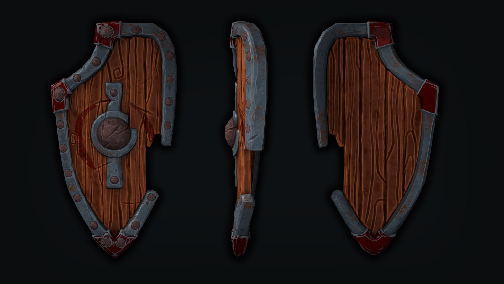 3D DAMAGED SHIELD Model - TurboSquid 1732123