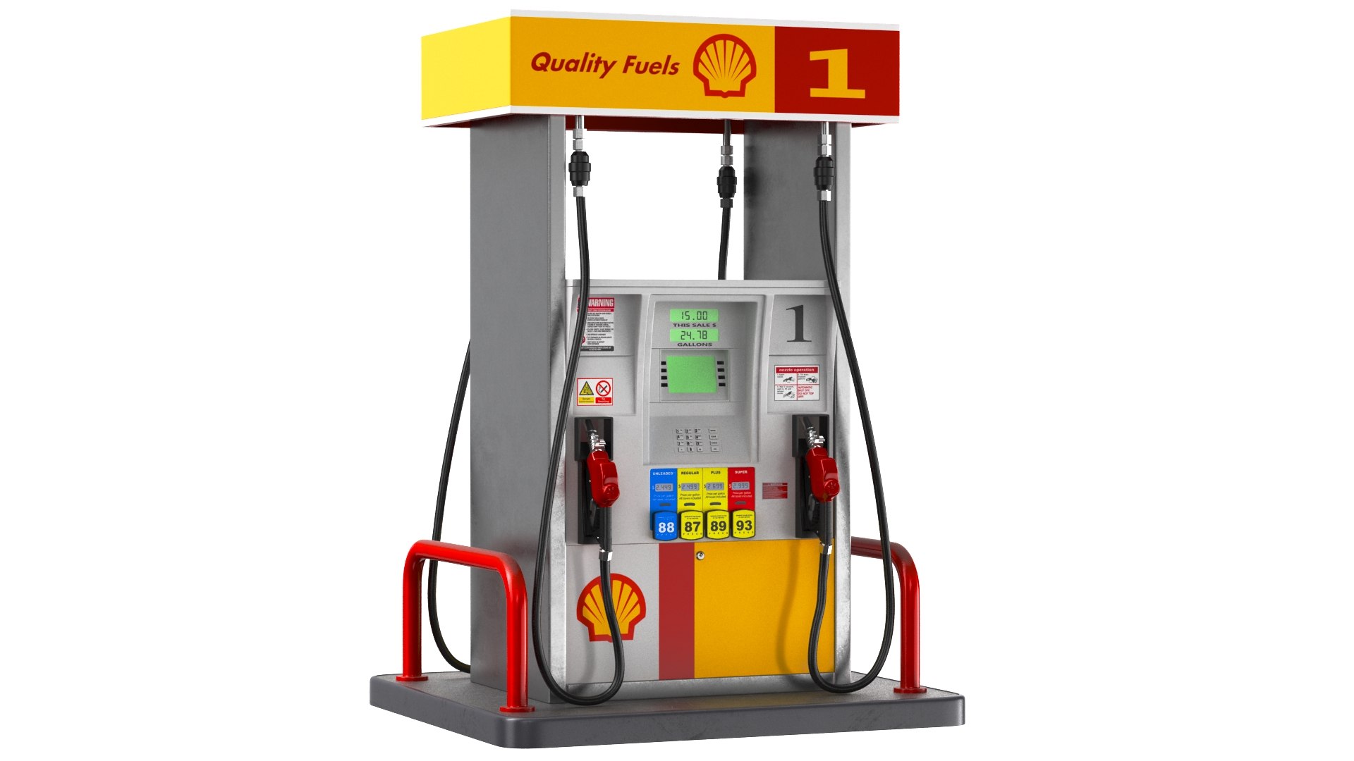 3D Detailed Shell Gas Pump model - TurboSquid 2018275