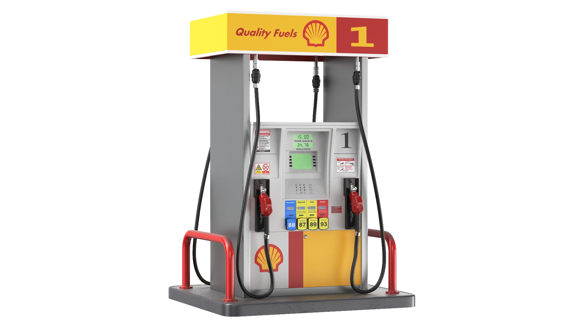 3D Detailed Shell Gas Pump Model - TurboSquid 2018275