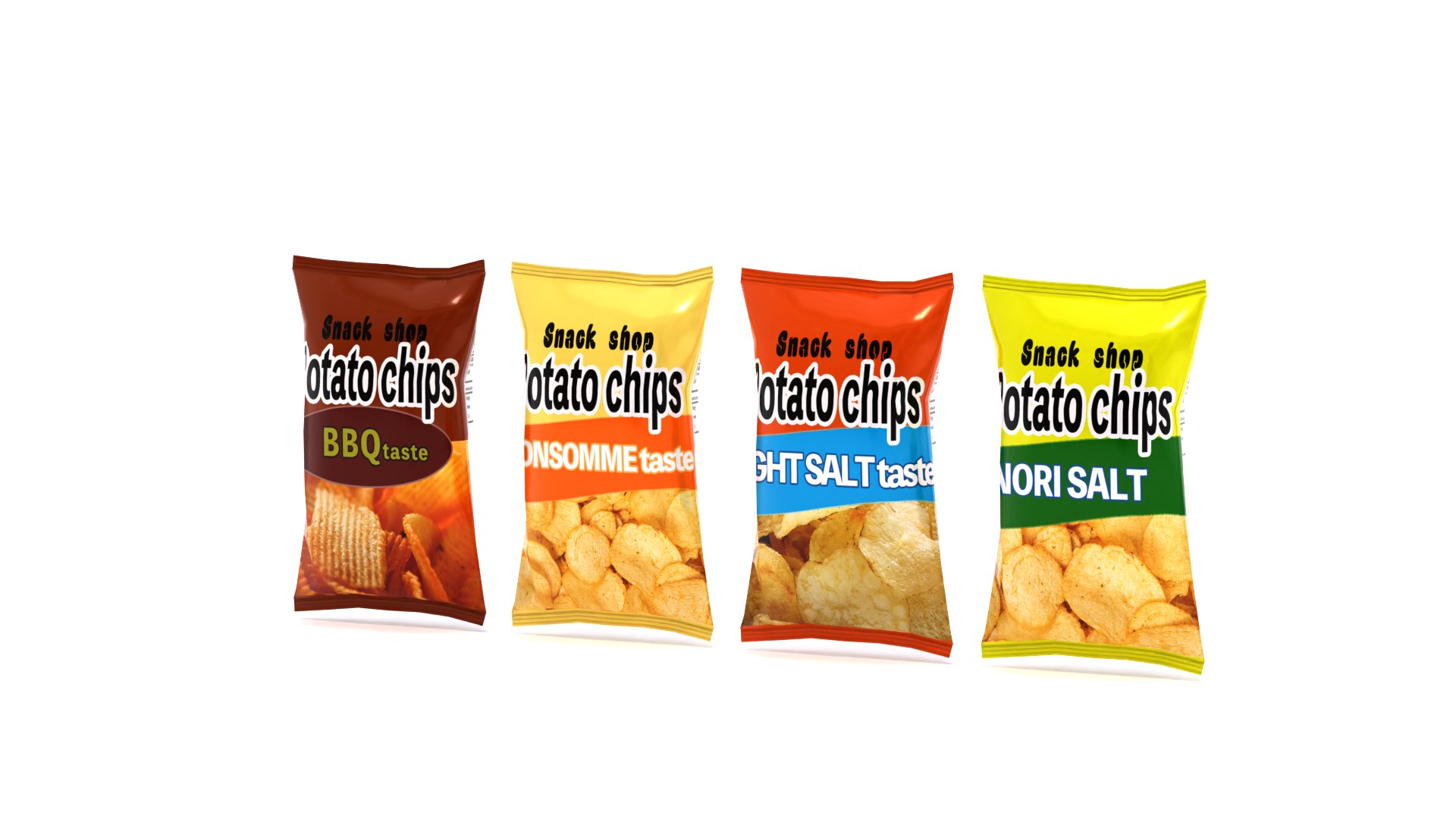Potato Chips 3D Model - TurboSquid 2014585