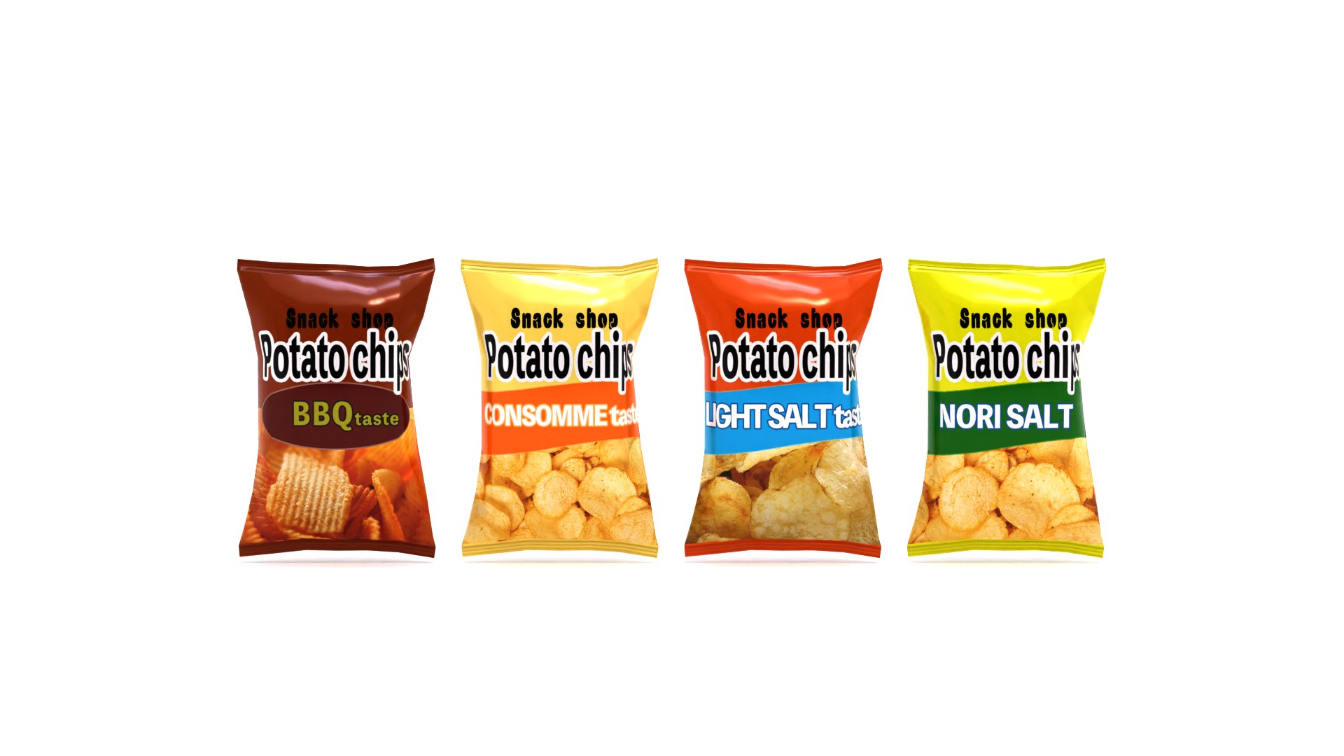 Potato Chips 3D Model - TurboSquid 2014585
