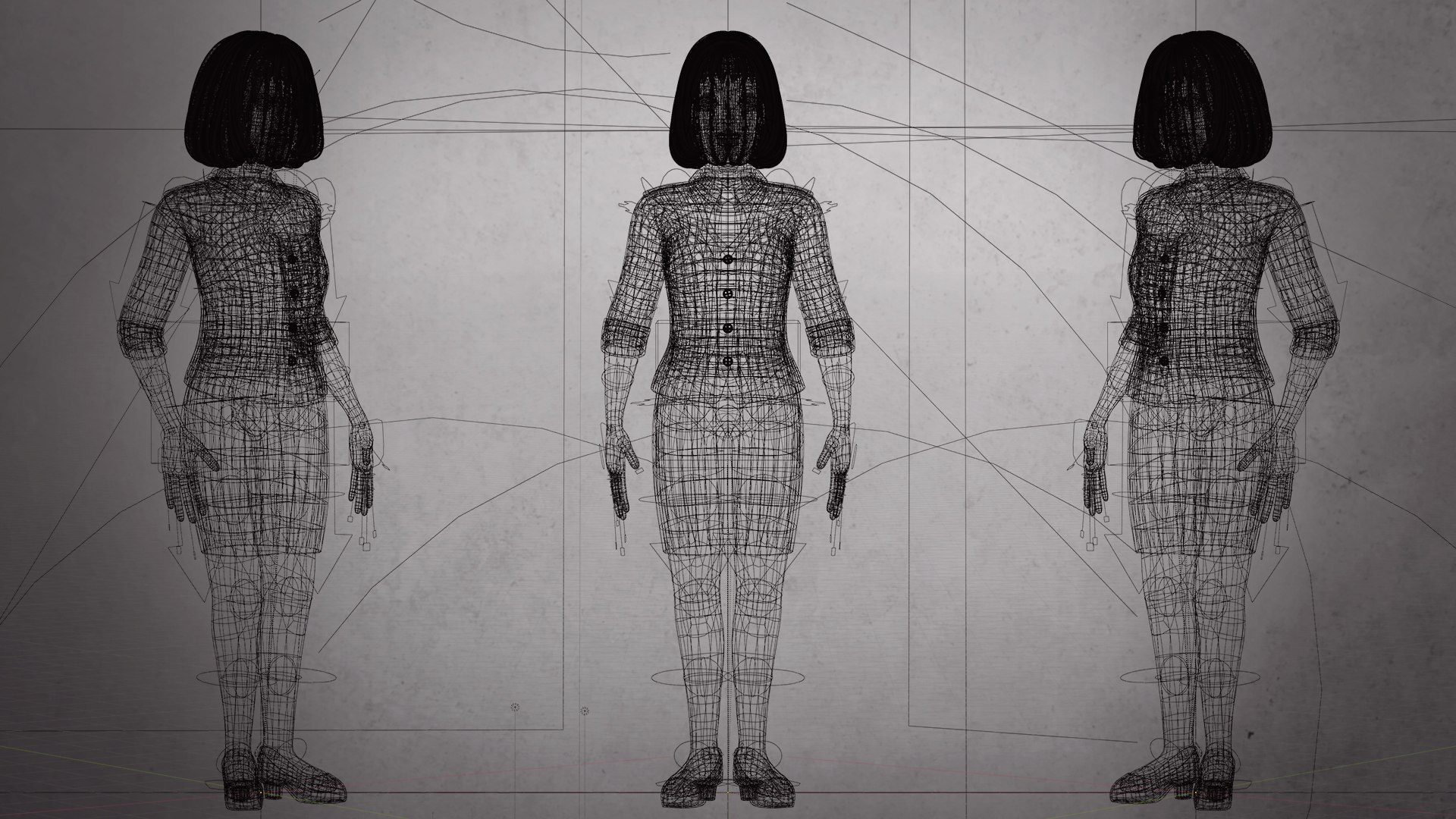 Cartoon Character - Cute Woman With Formal Dressed 3D - TurboSquid 2078399