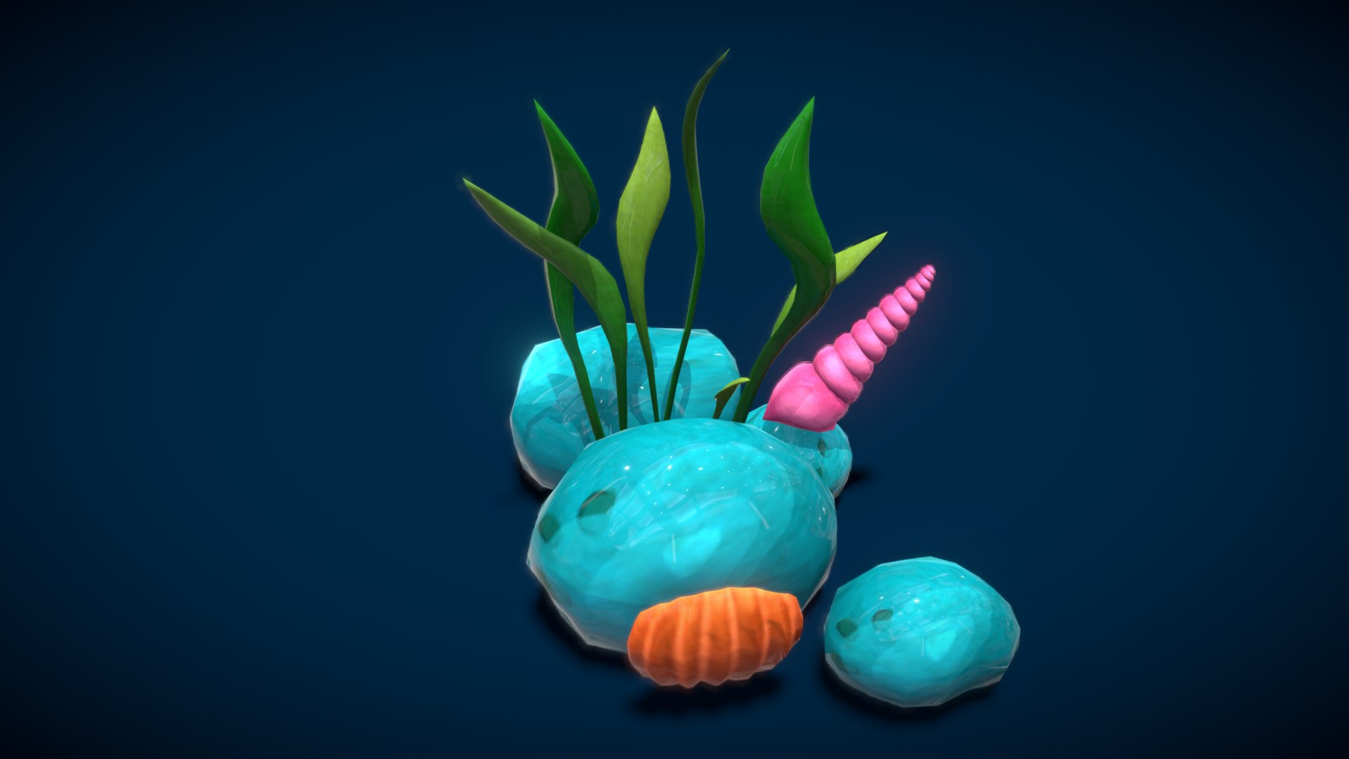 3D Cartoon Seaweed 4 - TurboSquid 2134569