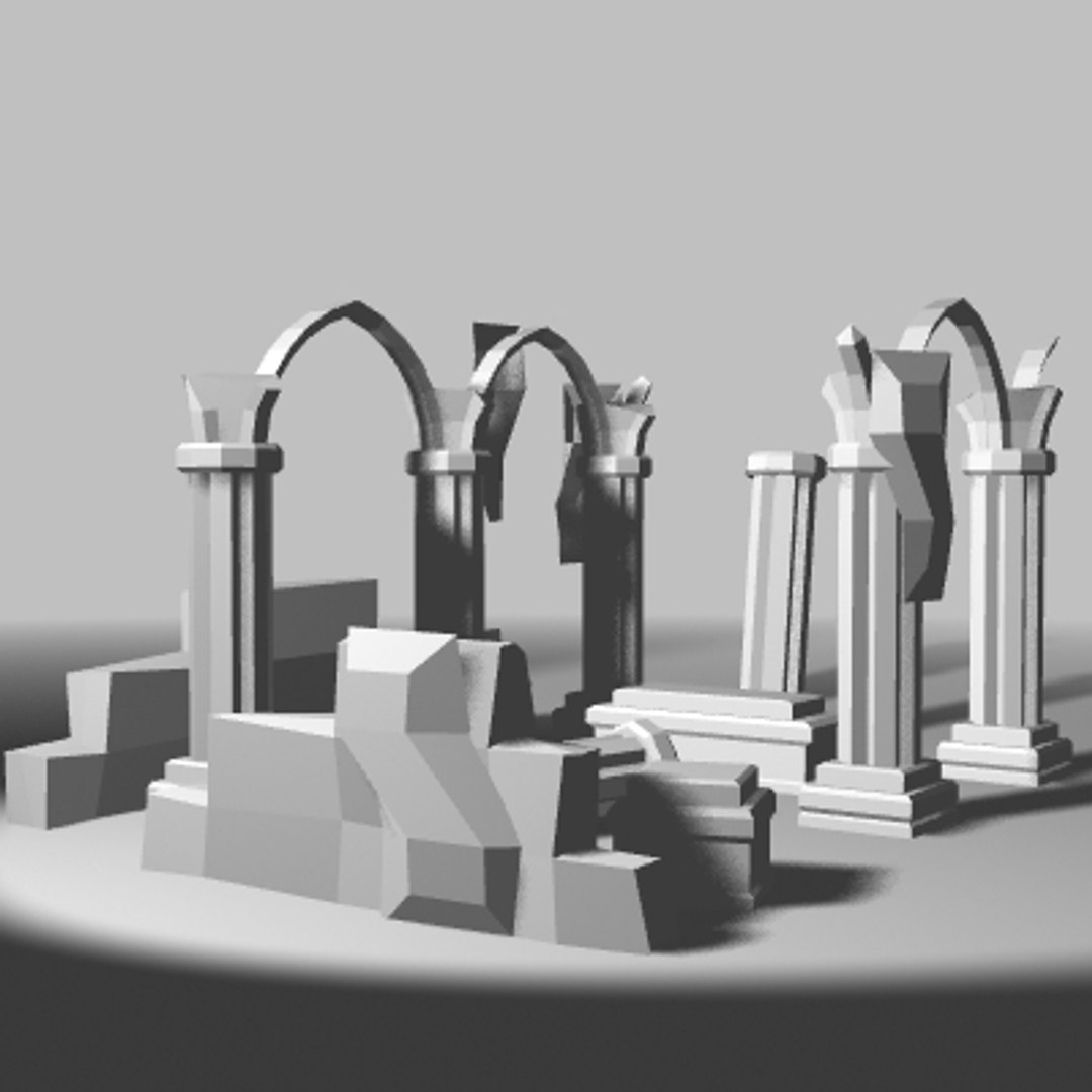 3d ancient ruins model