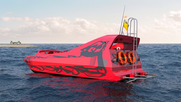 Speed Jet Boat 3D model - TurboSquid 1774604