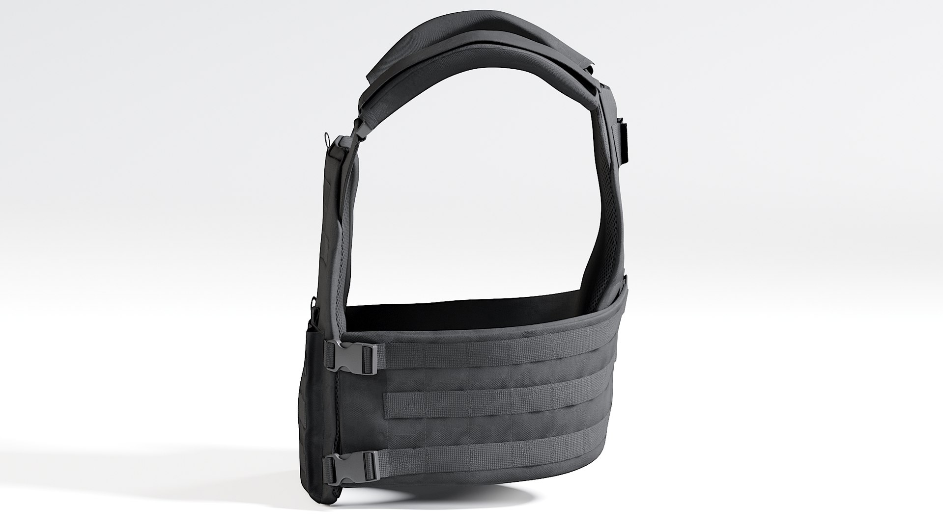 3D model realistic plate carrier black - TurboSquid 1519273