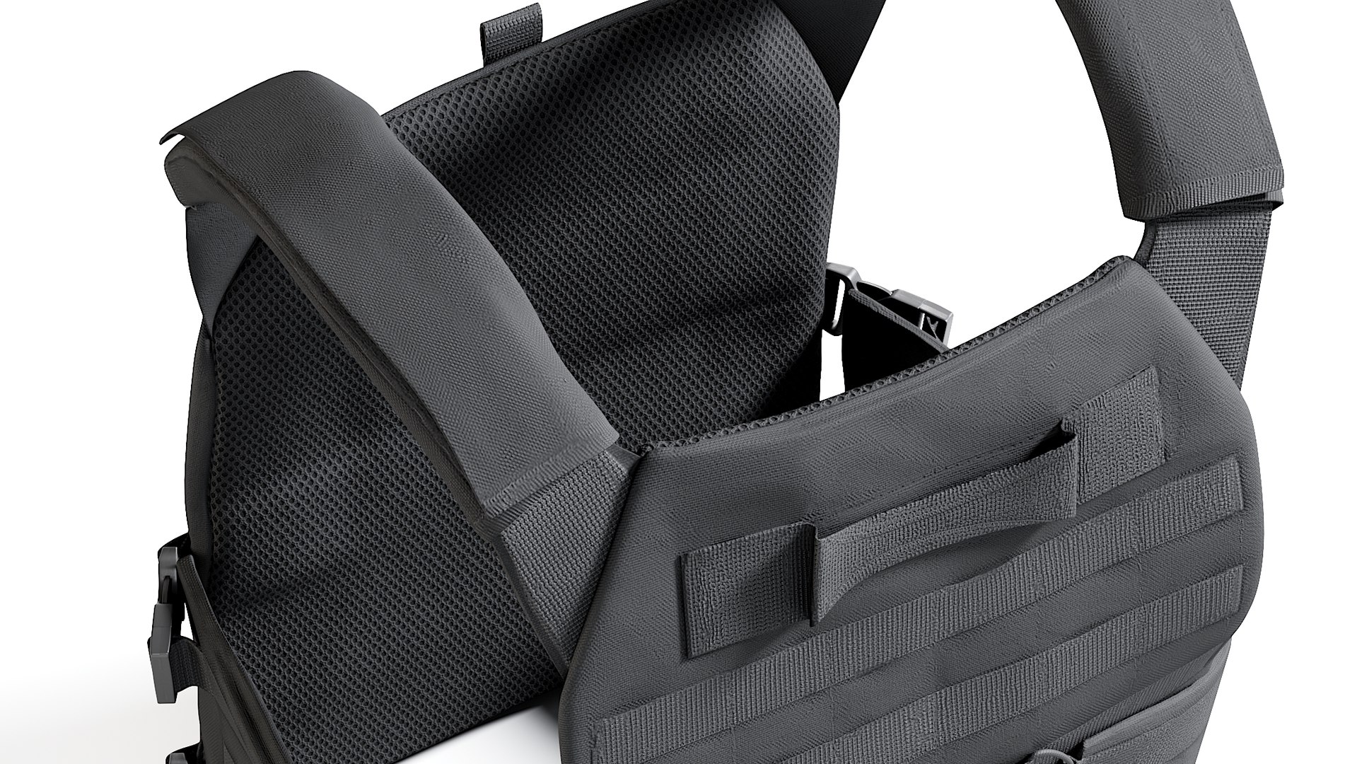 3D model realistic plate carrier black - TurboSquid 1519273