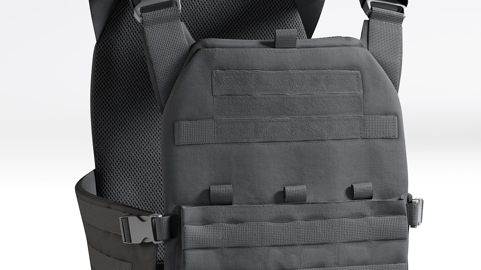 3D model realistic plate carrier black - TurboSquid 1519273