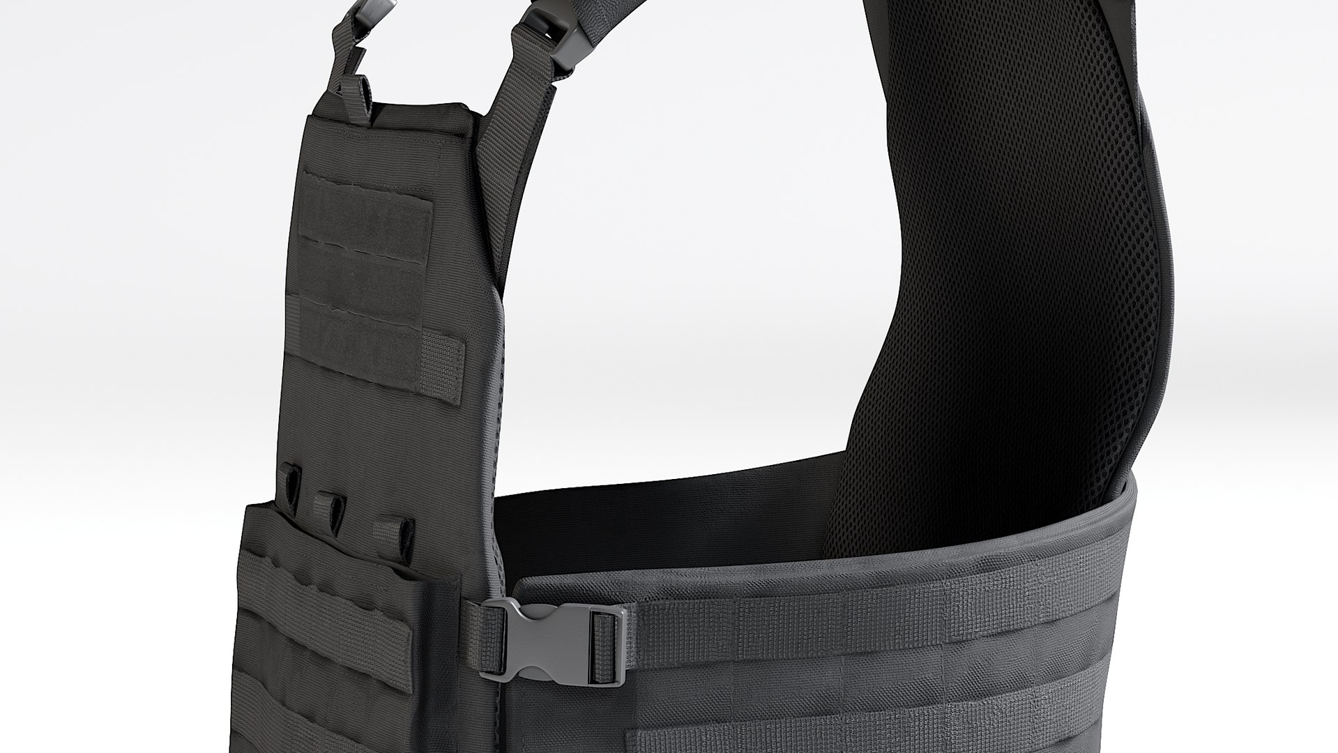 3D model realistic plate carrier black - TurboSquid 1519273