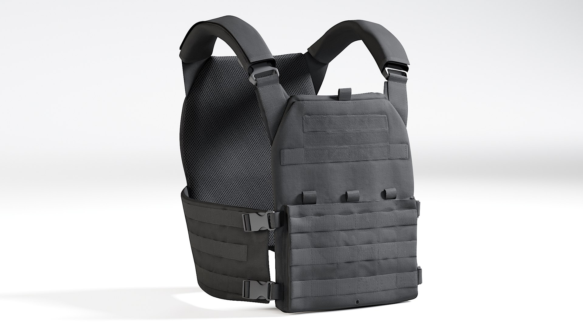 3D model realistic plate carrier black - TurboSquid 1519273