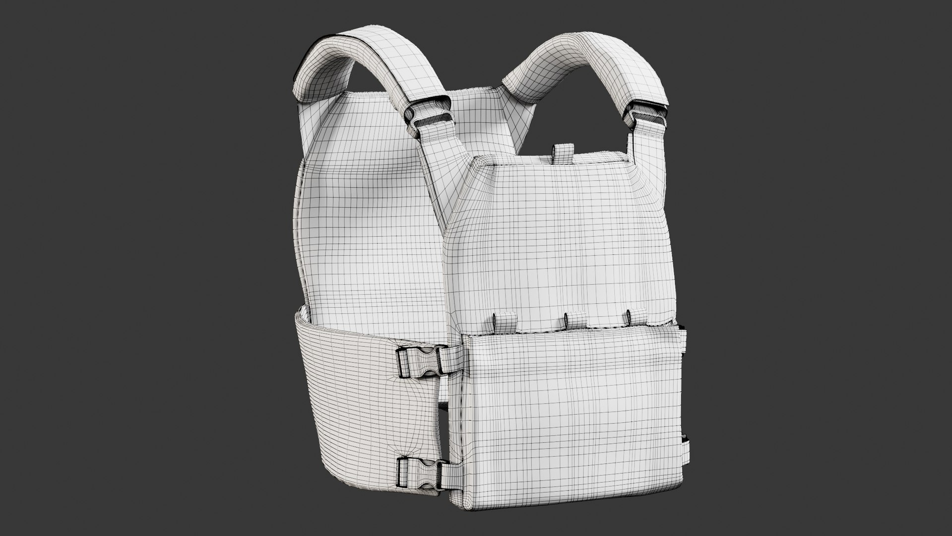 3D model realistic plate carrier black - TurboSquid 1519273