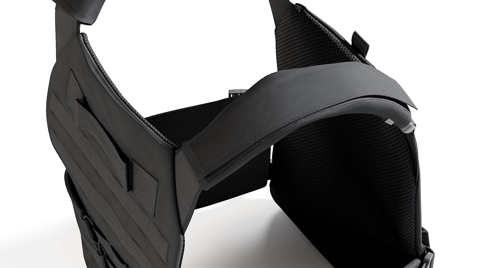 3D model realistic plate carrier black - TurboSquid 1519273