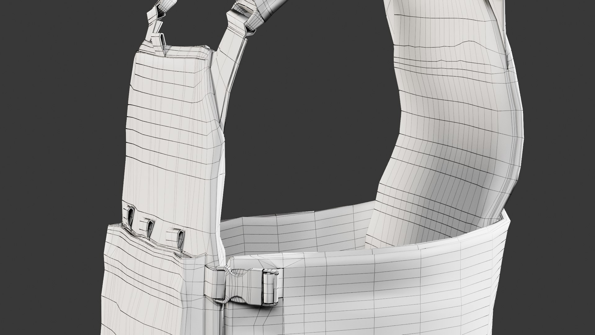 3D model realistic plate carrier black - TurboSquid 1519273