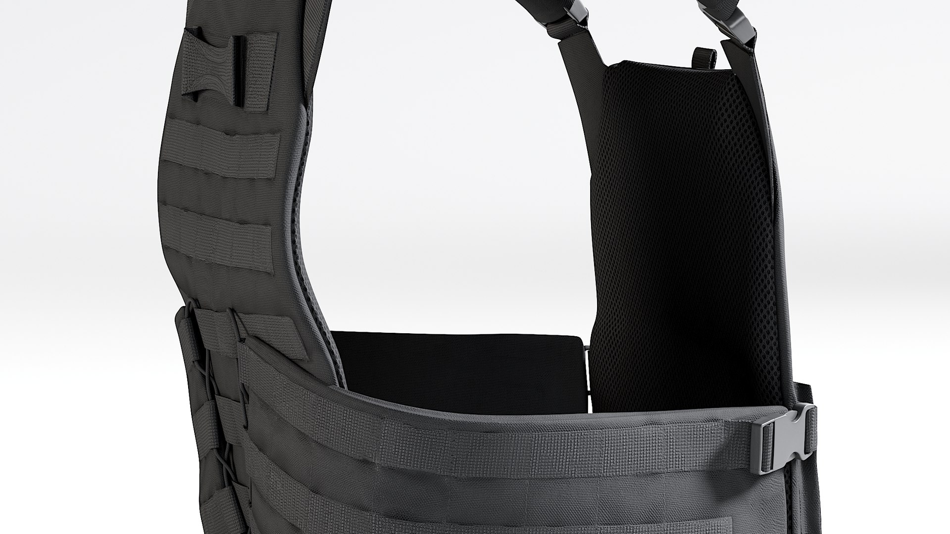 3D model realistic plate carrier black - TurboSquid 1519273