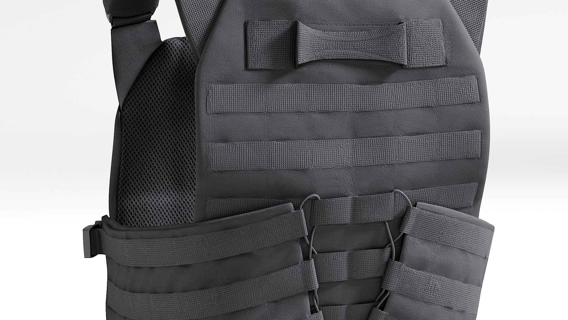 3D model realistic plate carrier black - TurboSquid 1519273