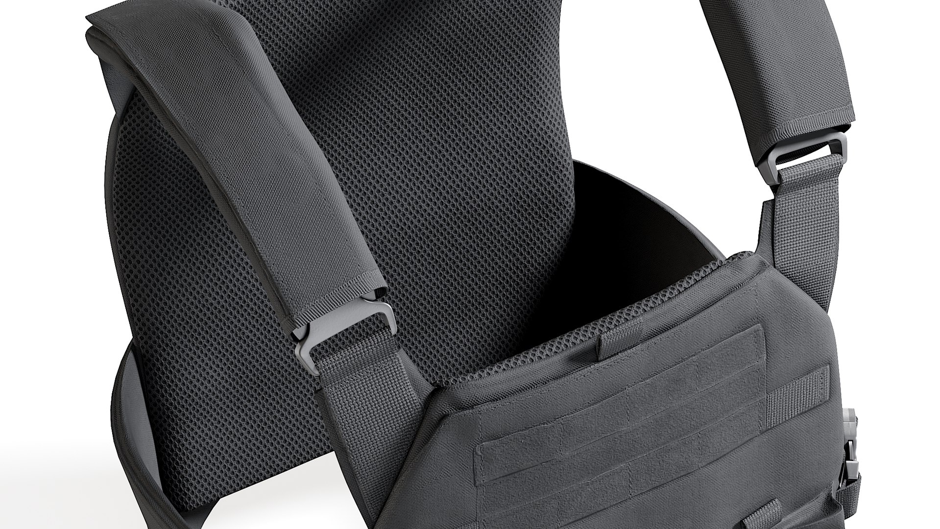 3D model realistic plate carrier black - TurboSquid 1519273