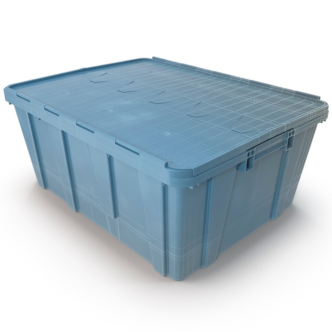 3d Model Of Plastic Crate Lid