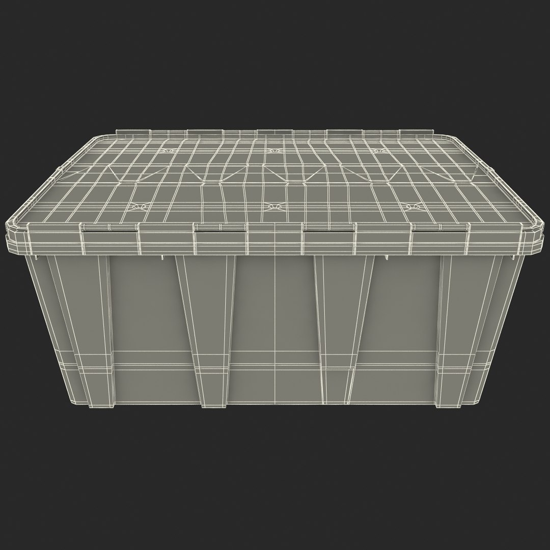 3d Model Of Plastic Crate Lid