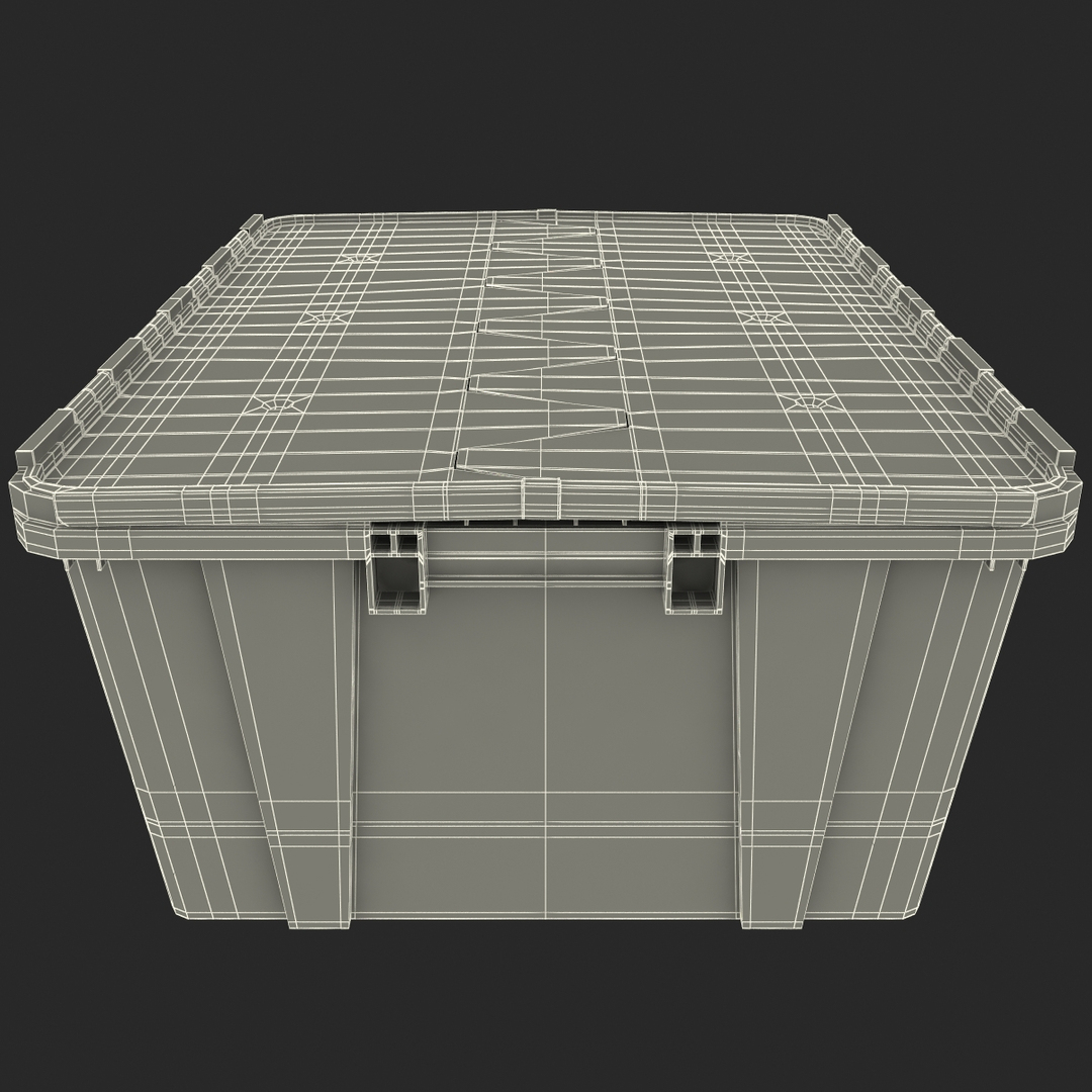3d model of plastic crate lid