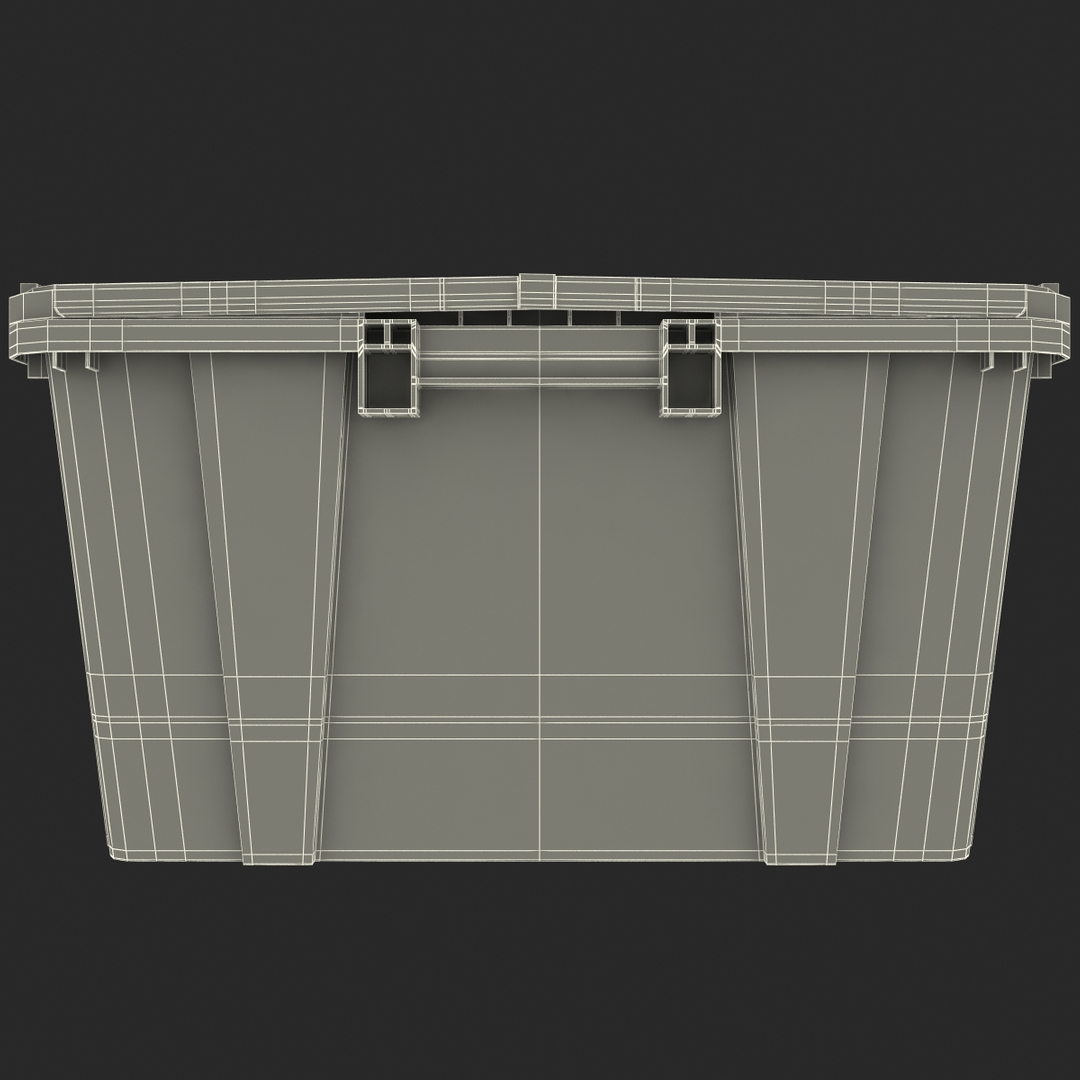 3d model of plastic crate lid
