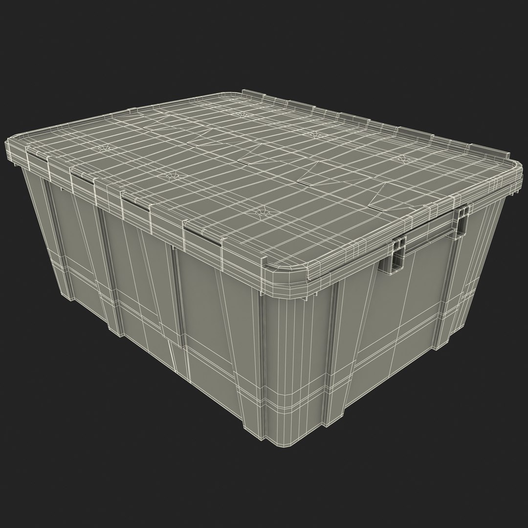 3d Model Of Plastic Crate Lid