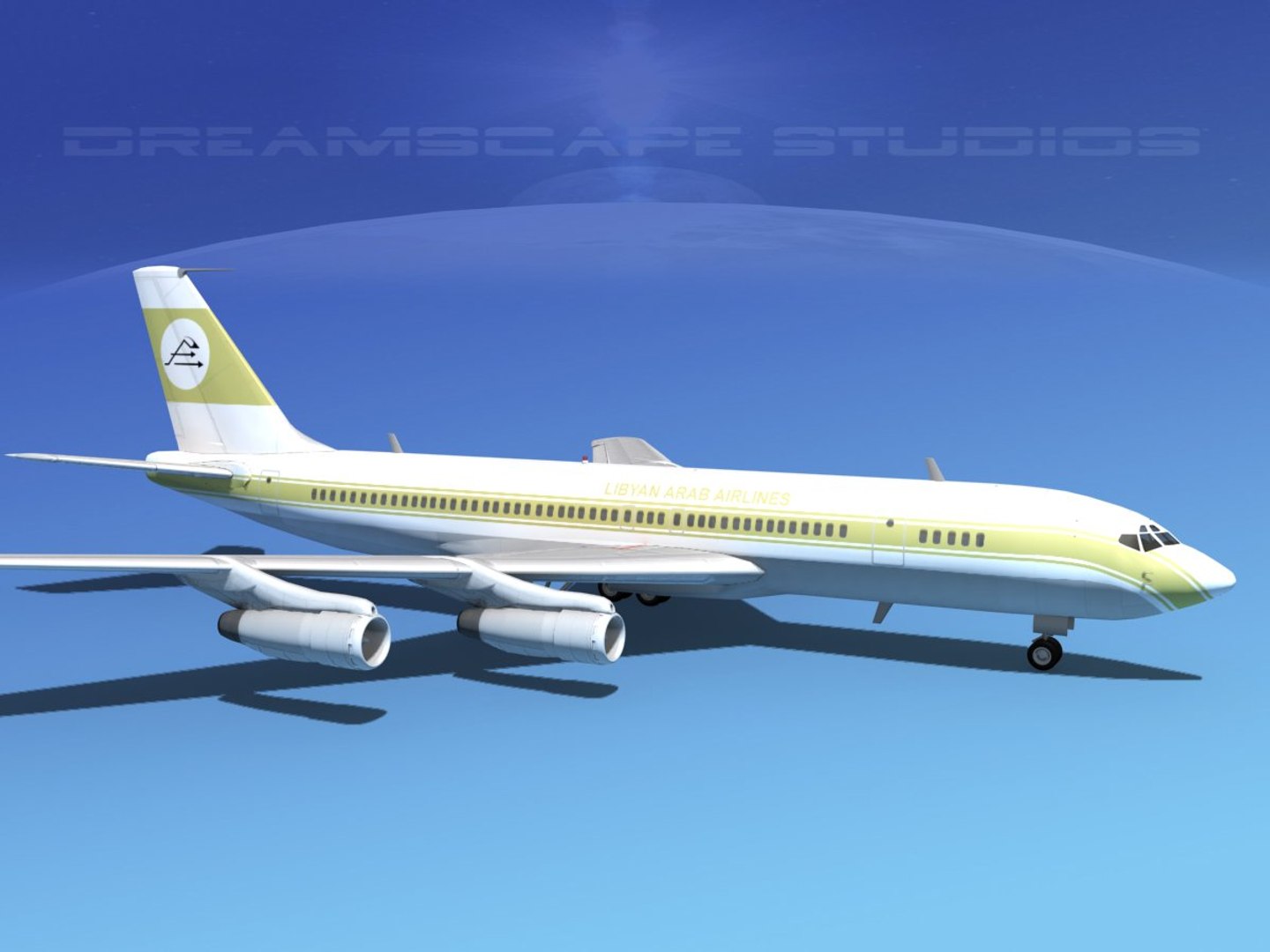 707-320 Airlines Boeing 707 3d Dxf