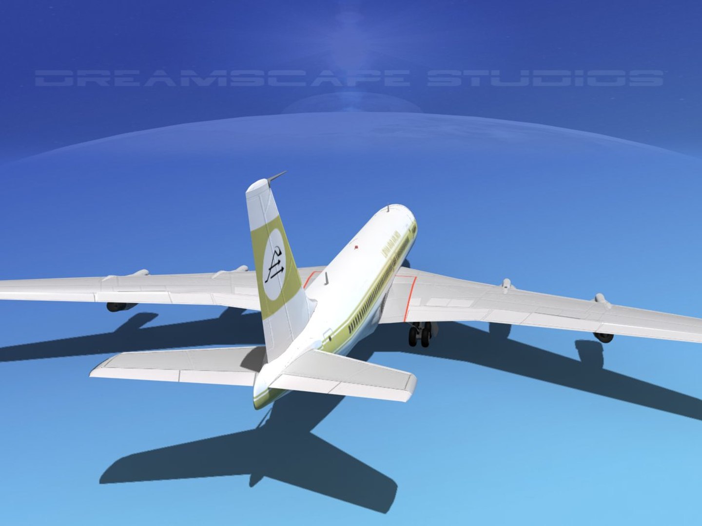 707-320 Airlines Boeing 707 3d Dxf