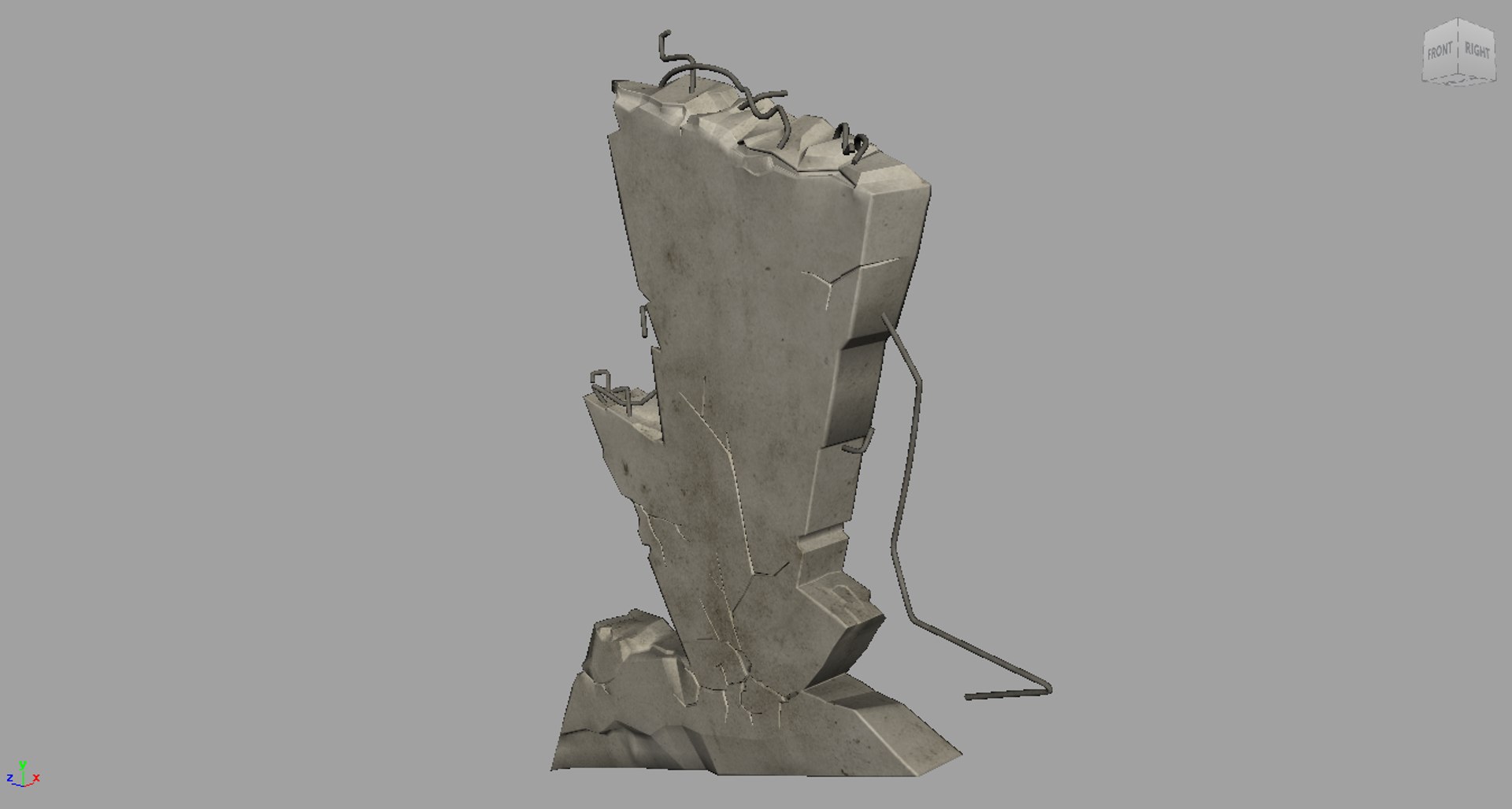 3D Model Broken Wall - TurboSquid 1396131
