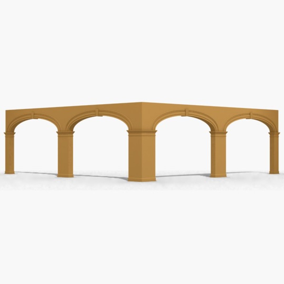 3d arch architecture wall model