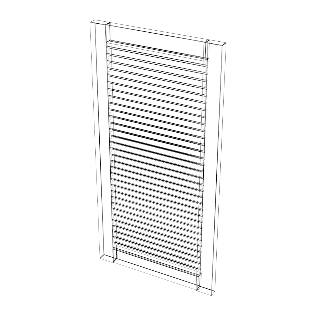 3D louver window model - TurboSquid 1396991