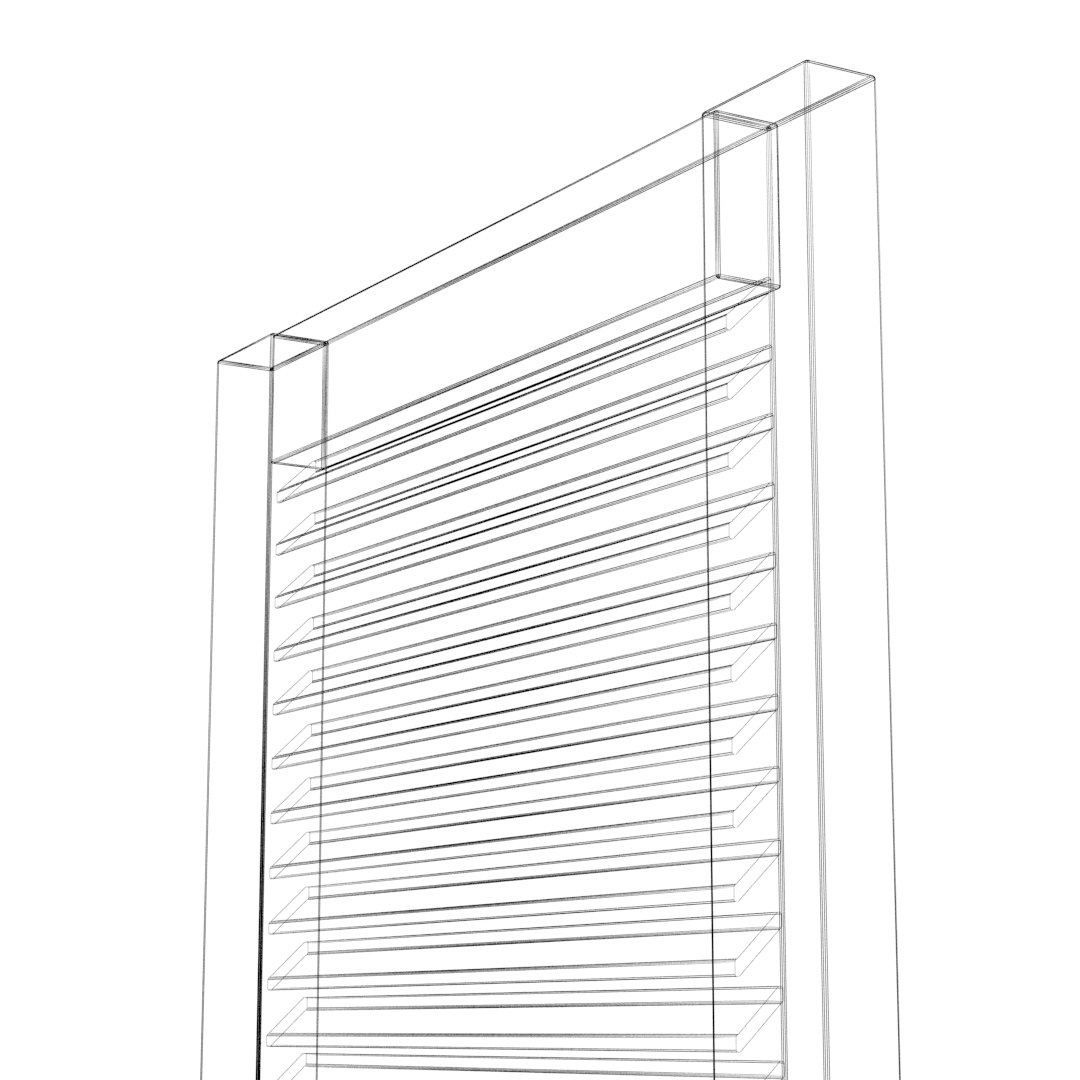 3D louver window model - TurboSquid 1396991