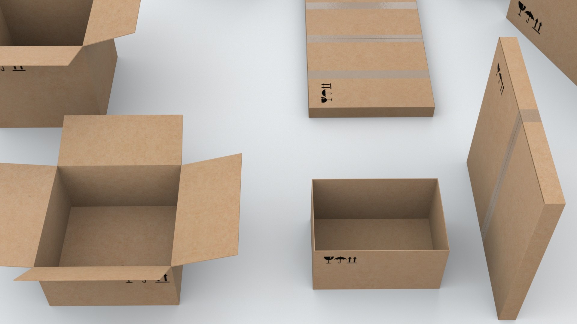 10 Different Boxes 3D Model - TurboSquid 1579580