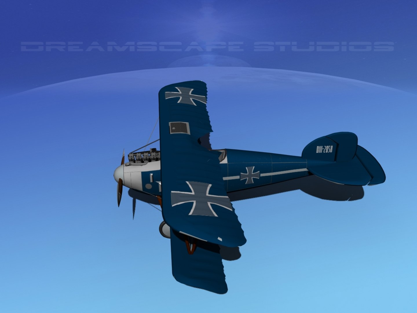 3d Model Albatross Fighter Diii