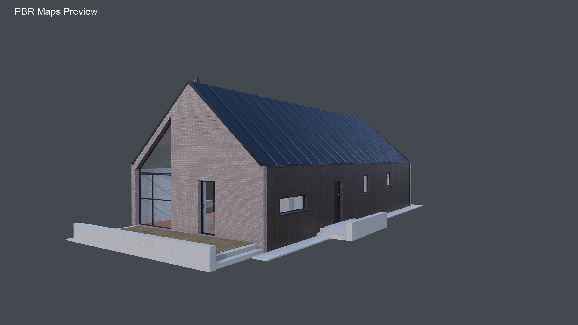 3D model Modern Barn Style House - TurboSquid 2051161