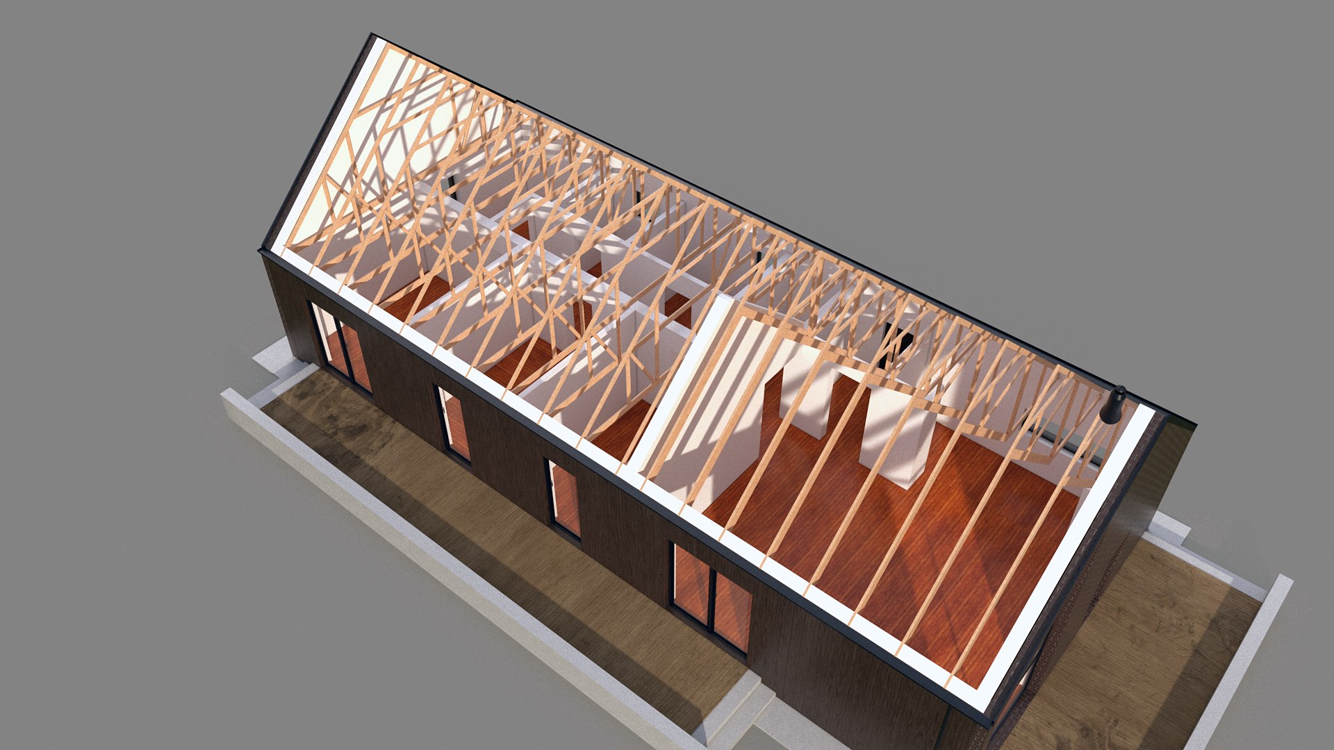 3D Model Modern Barn Style House - TurboSquid 2051161