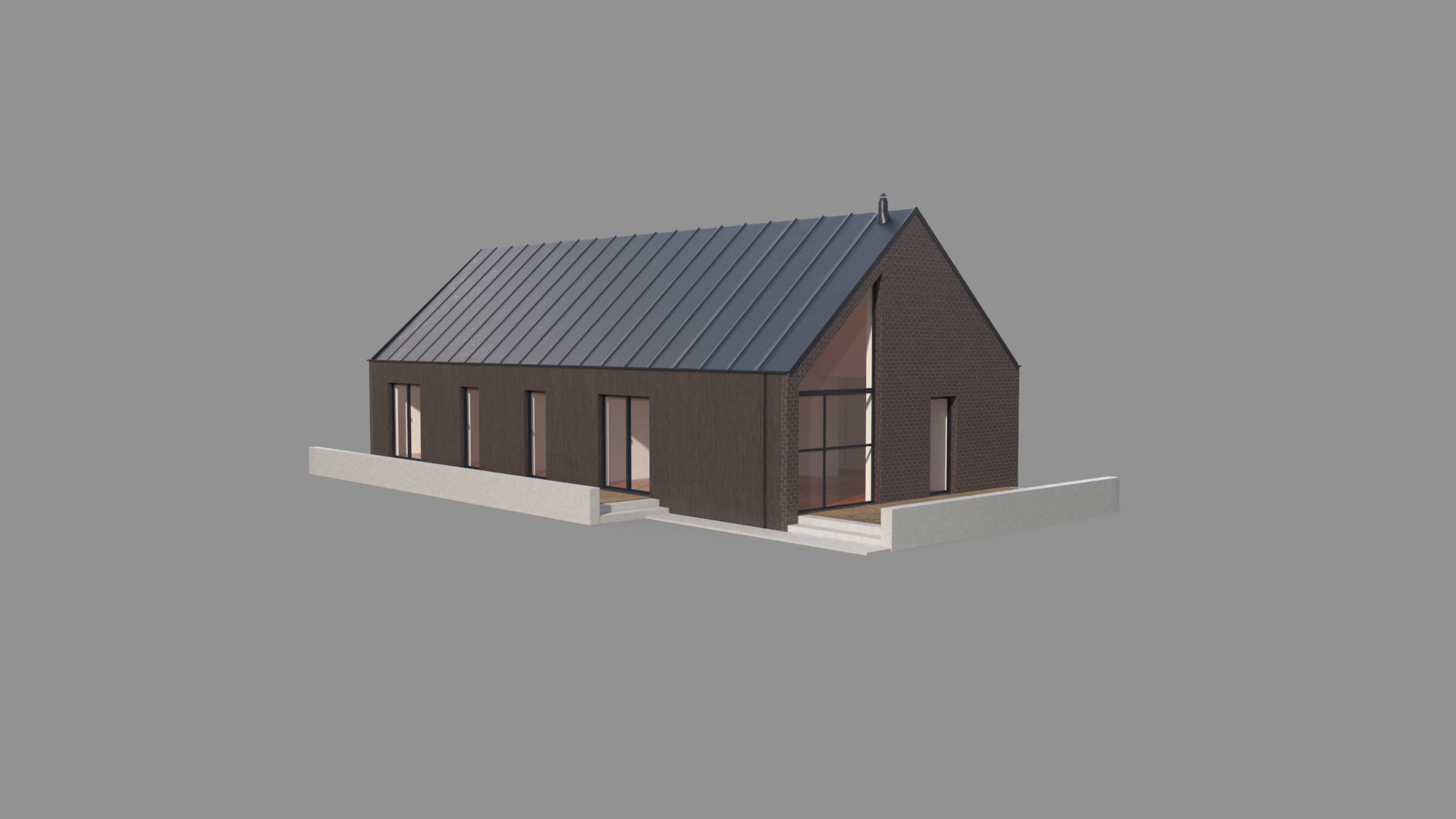 3D Model Modern Barn Style House - TurboSquid 2051161