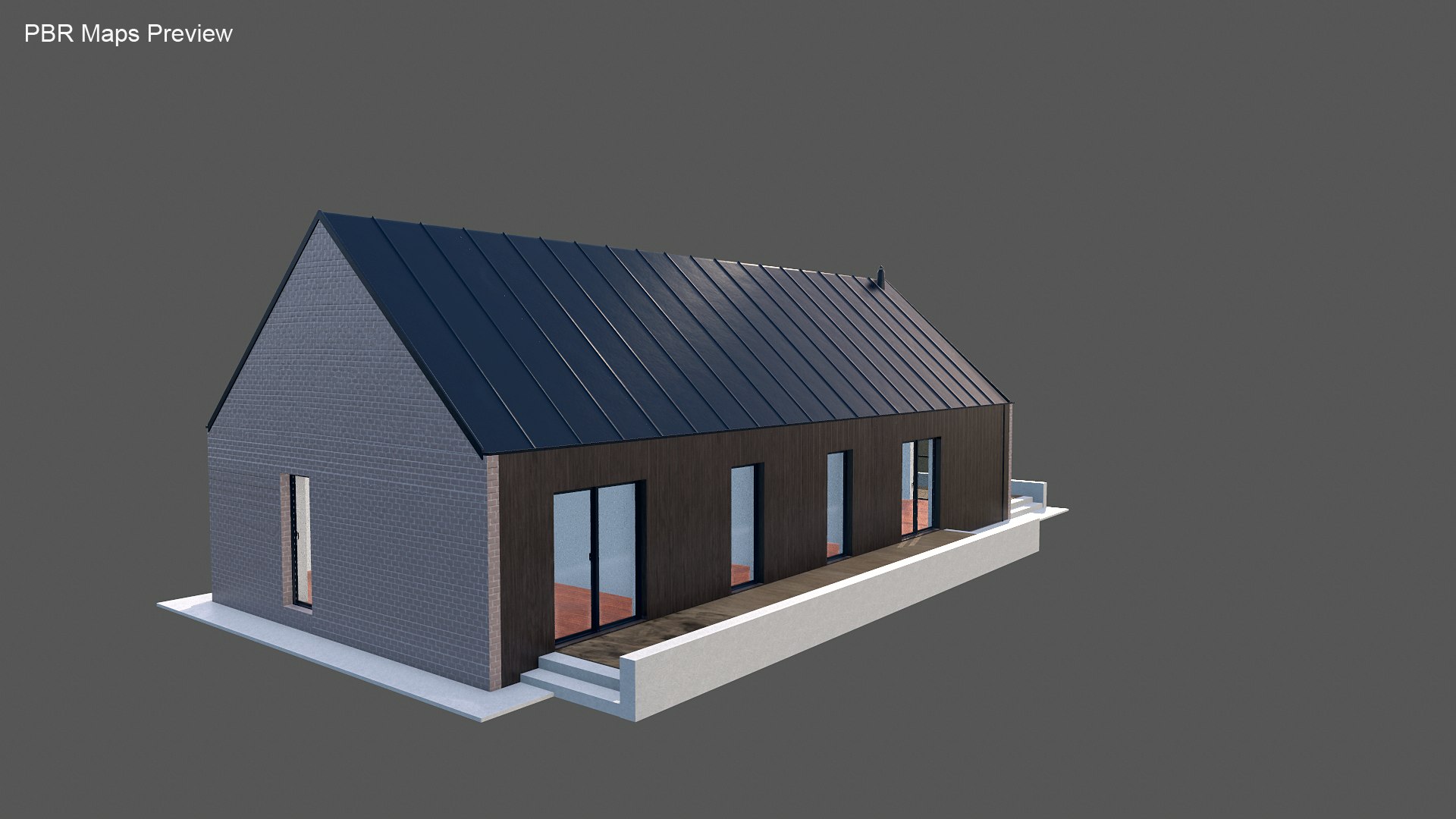 3D model Modern Barn Style House - TurboSquid 2051161
