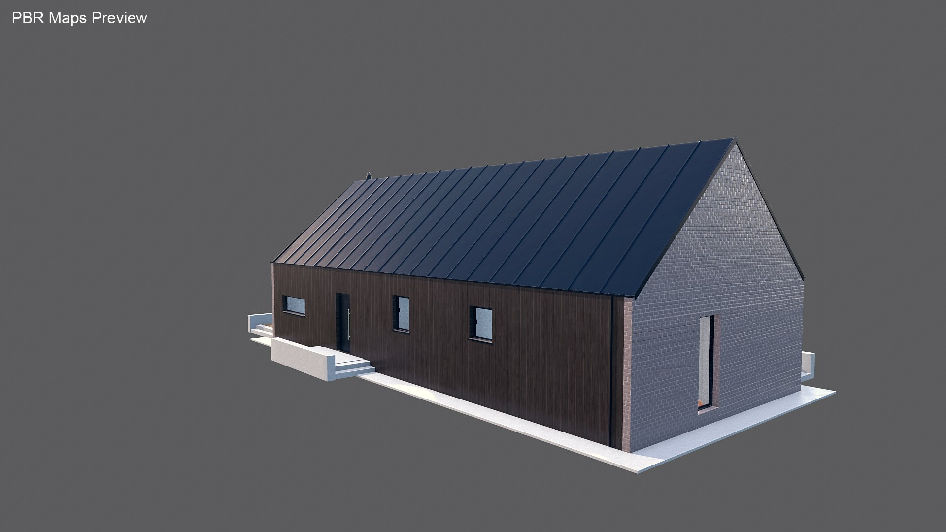 3D model Modern Barn Style House - TurboSquid 2051161
