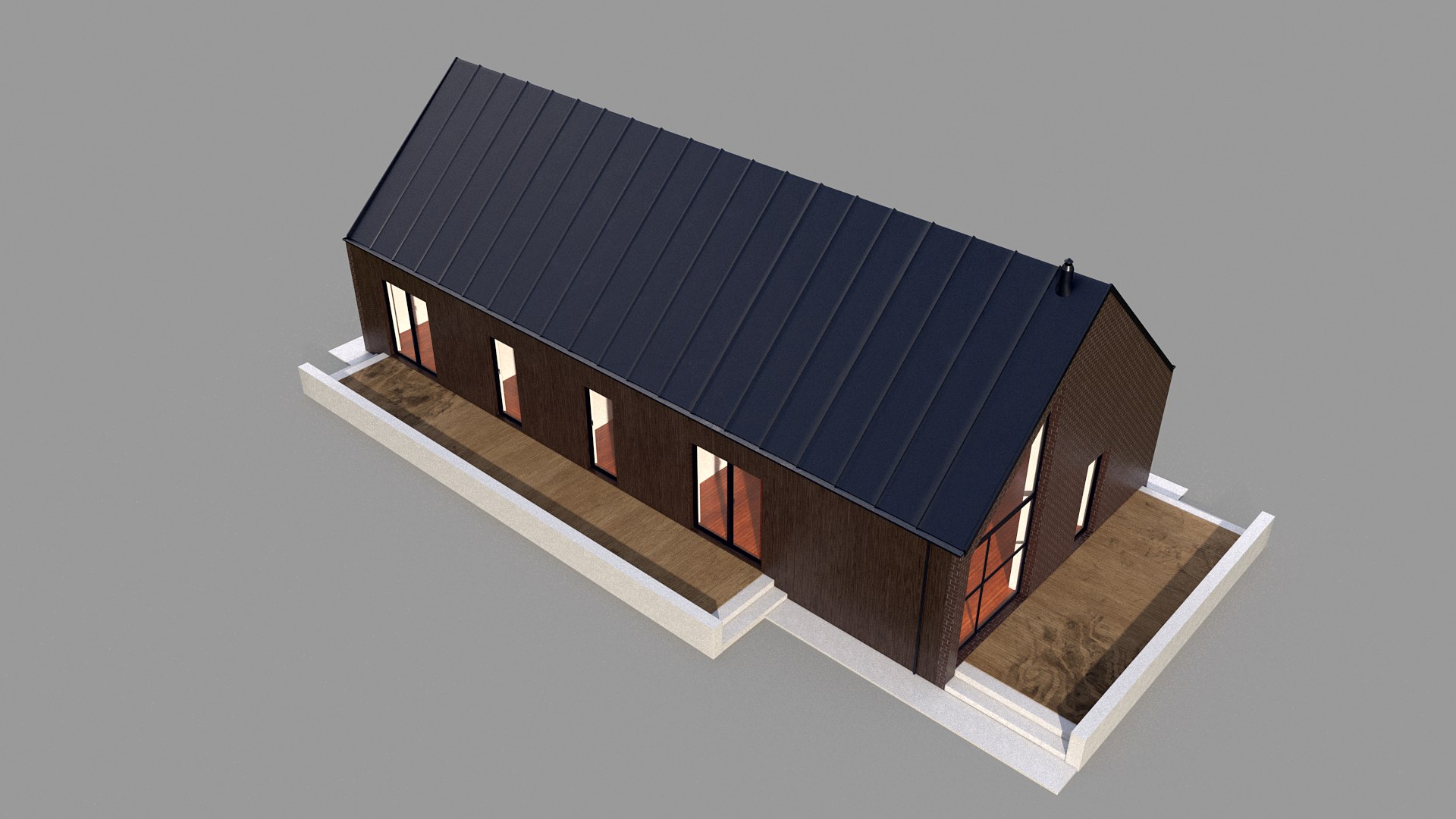 3D Model Modern Barn Style House - TurboSquid 2051161