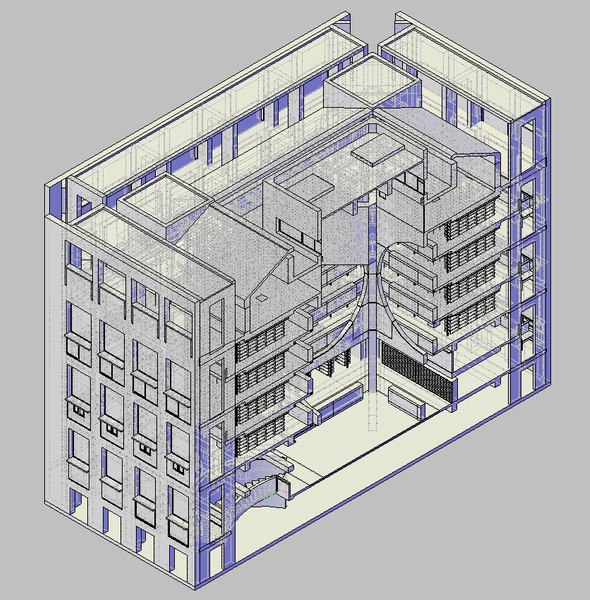 exeter library louis kahn 3d max