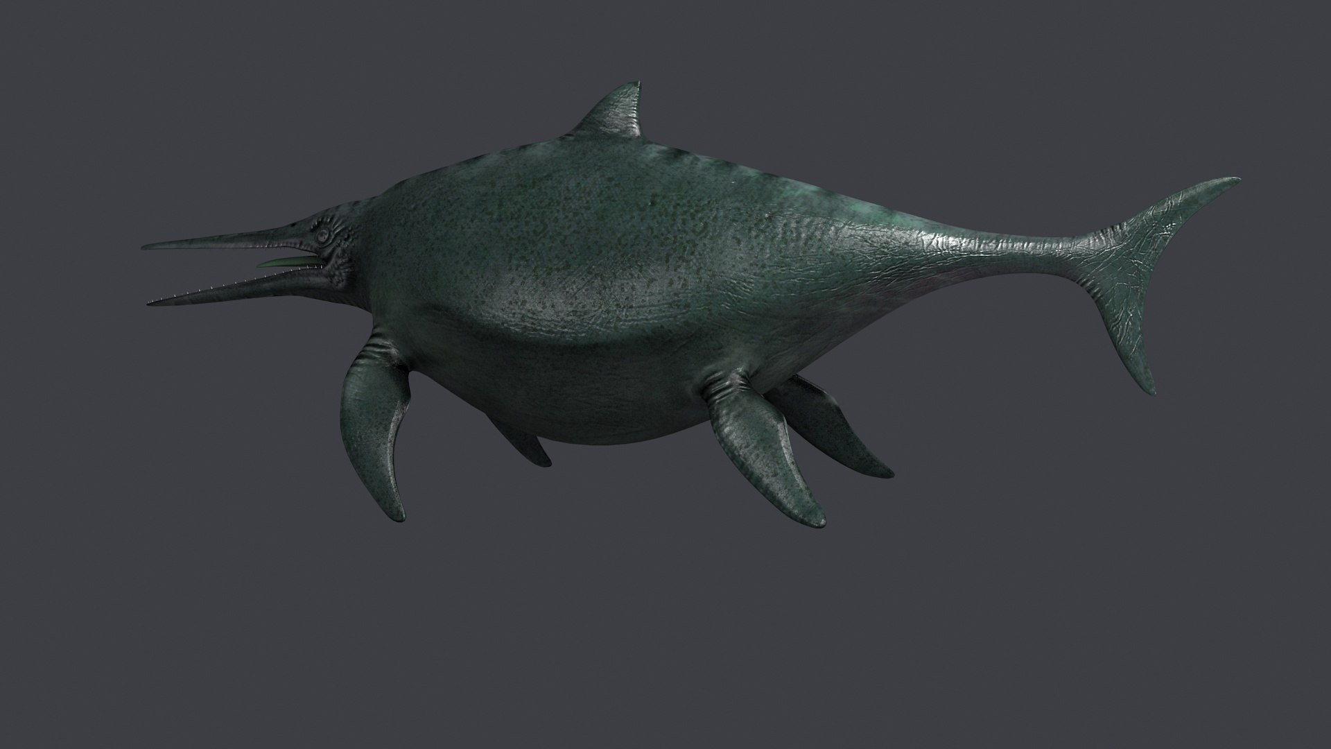 Ichthyosaur Ichthyosaurus Giant Lizard Fish Marine Reptile 3D Model - TurboSquid 1948775