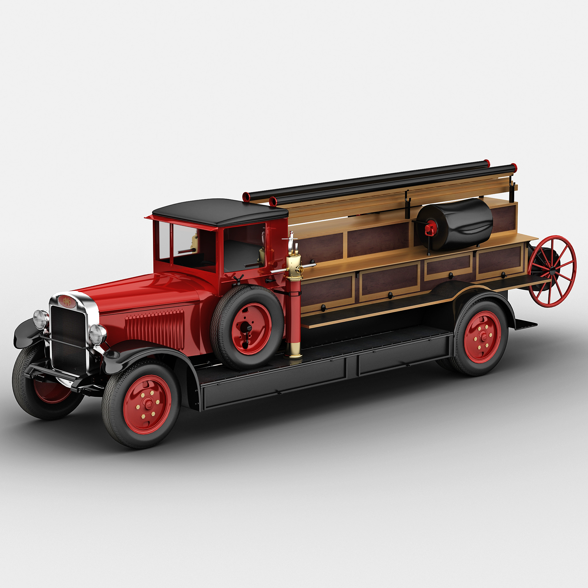 3d model of retro car amo