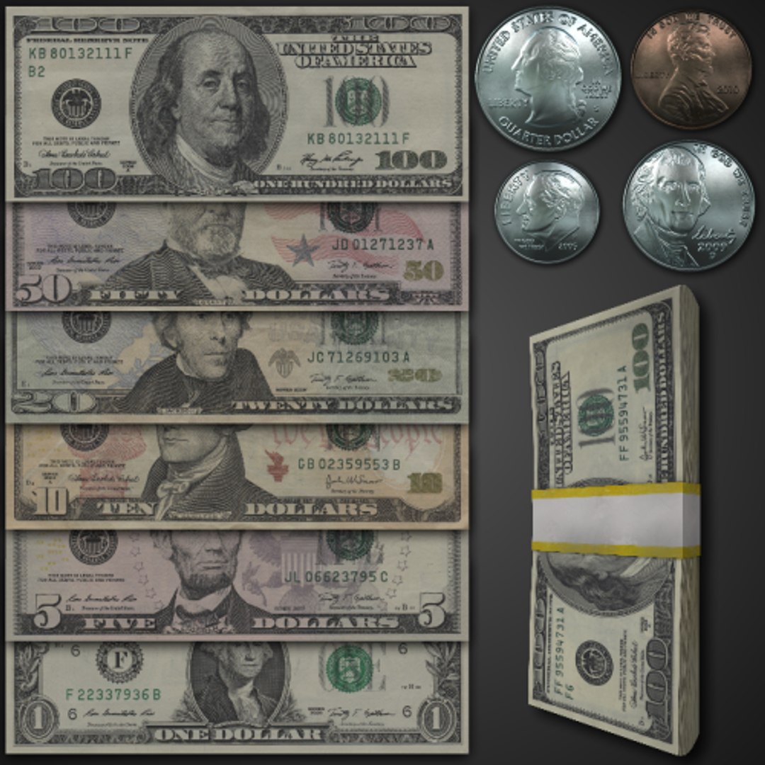 American Money 3d Model