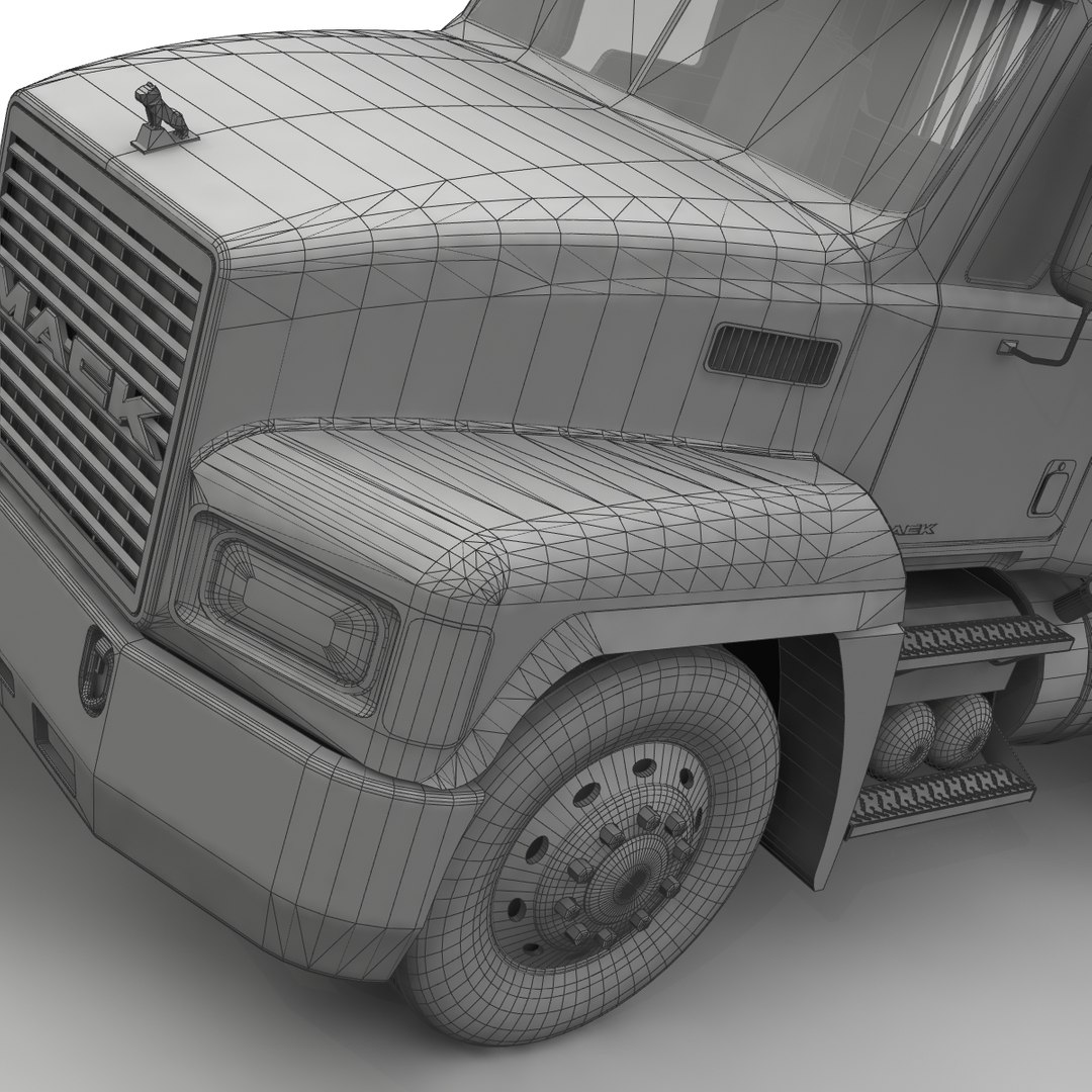 3d Mack Ch Daycab Model