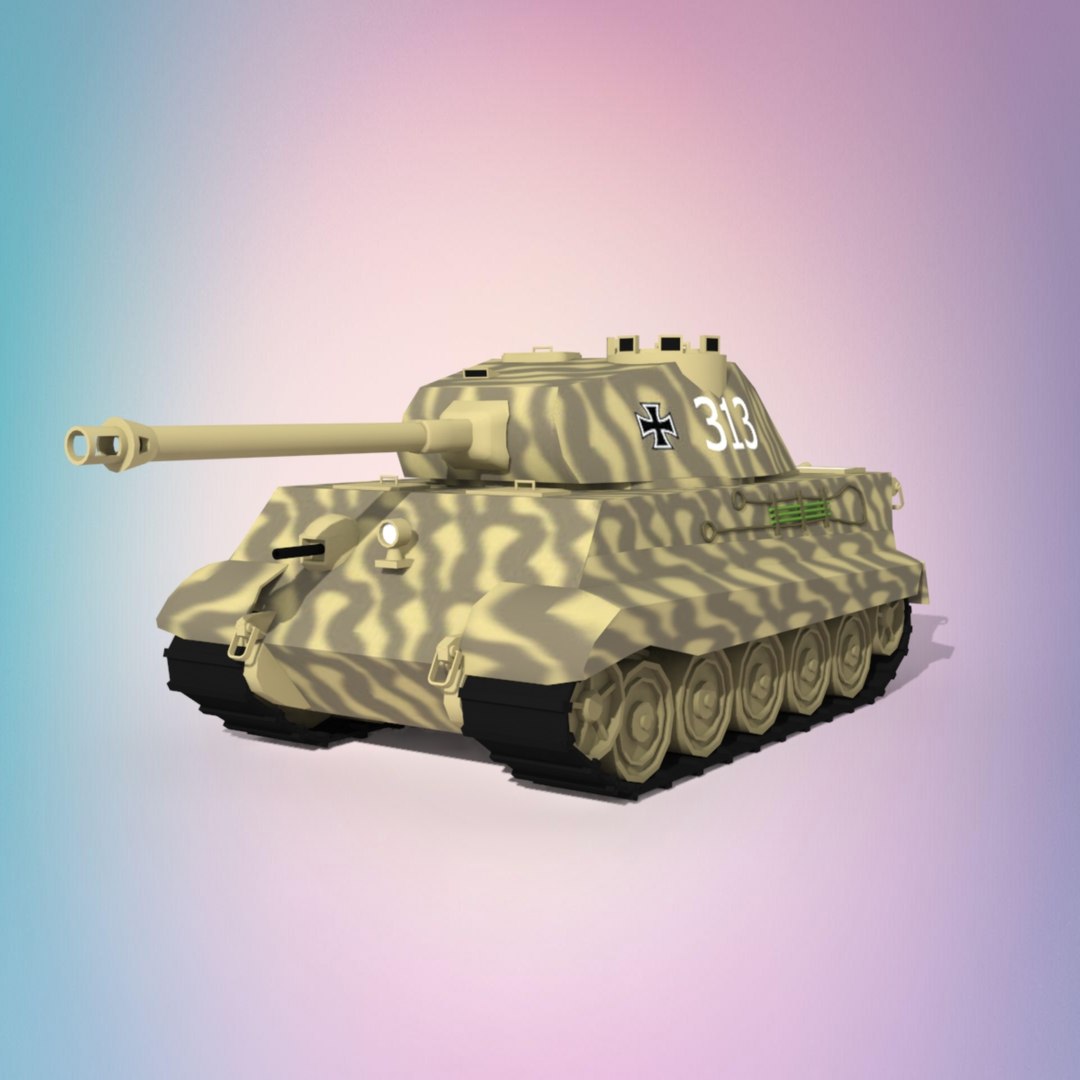 Free King Tiger Tank 3D Model - TurboSquid 1955296